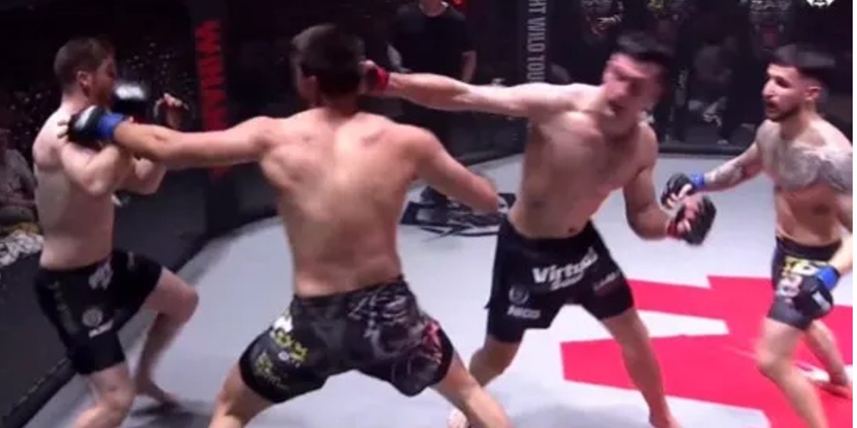 'Sindssyg' 2v2-MMA-kamp, hvor hold af kæmpere tæsker hinanden: "Hvordan ...